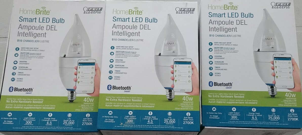 3 x Feit Electric Light Bulb CFC/300/LED/HBR/CAN HomeBrite 4.5-W B10 ...