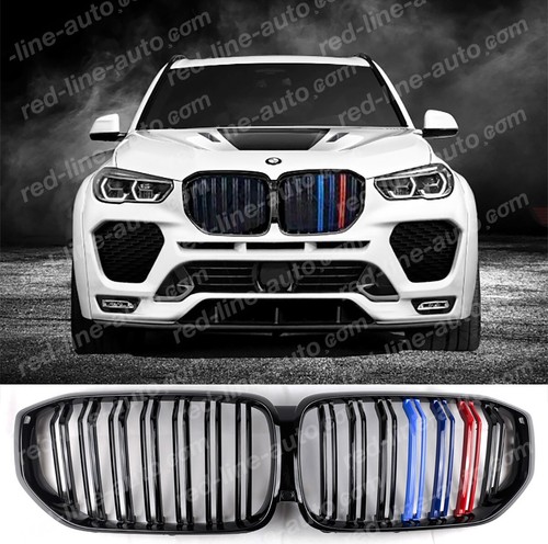 2018+ BMW G05 X5 twin dual slat F95 Front Grille Black M performance ...