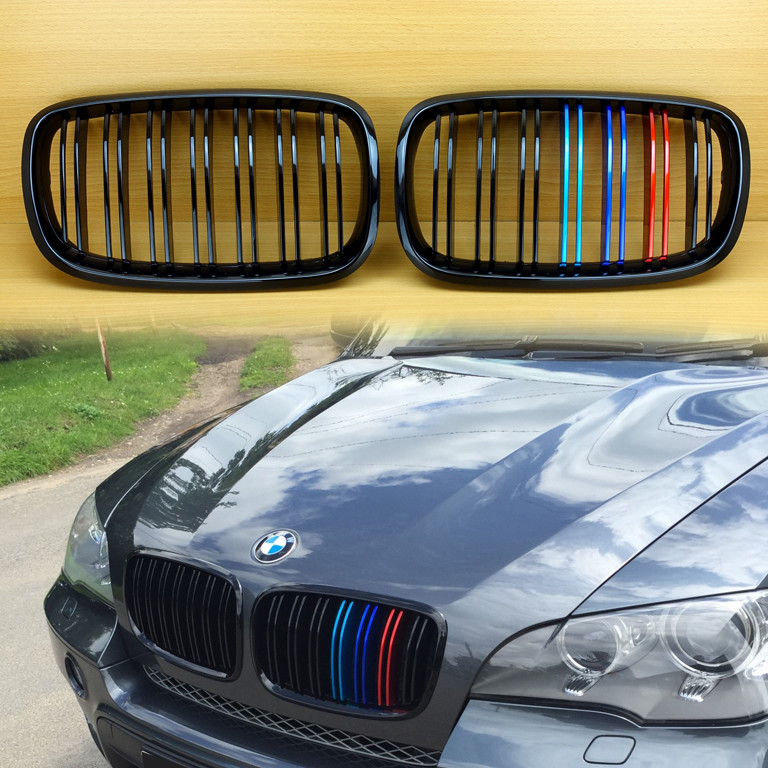 ///M Color BMW E70 X5 E71 X6 Metal Type Shiny Black M Type Front Grille ...