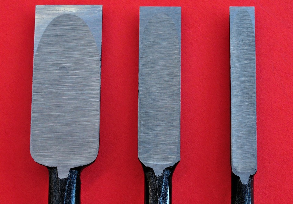 Japan Set 3 SENKICHI Chisel wood Oak handle oire nomi Yasugi Steel 9mm ...