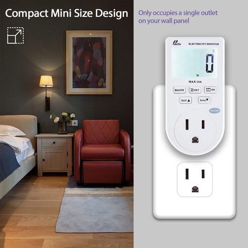 Pn1500 Portable Micro Electricity Usage Monitor Electrical Power ...
