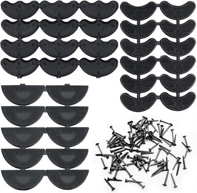 Heel Plates 24 Pairs Rubber Shoes Heel Taps Tips Repair Pad for Boots ...