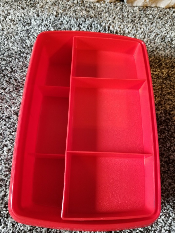 Tupperware Tuppercraft Red Bento Multi Compartment Lunchbox With ...