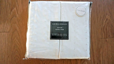 LAURA ASHLEY DOVER PANEL PAIR TIE-TOP 40"x 96" NEW | eBay