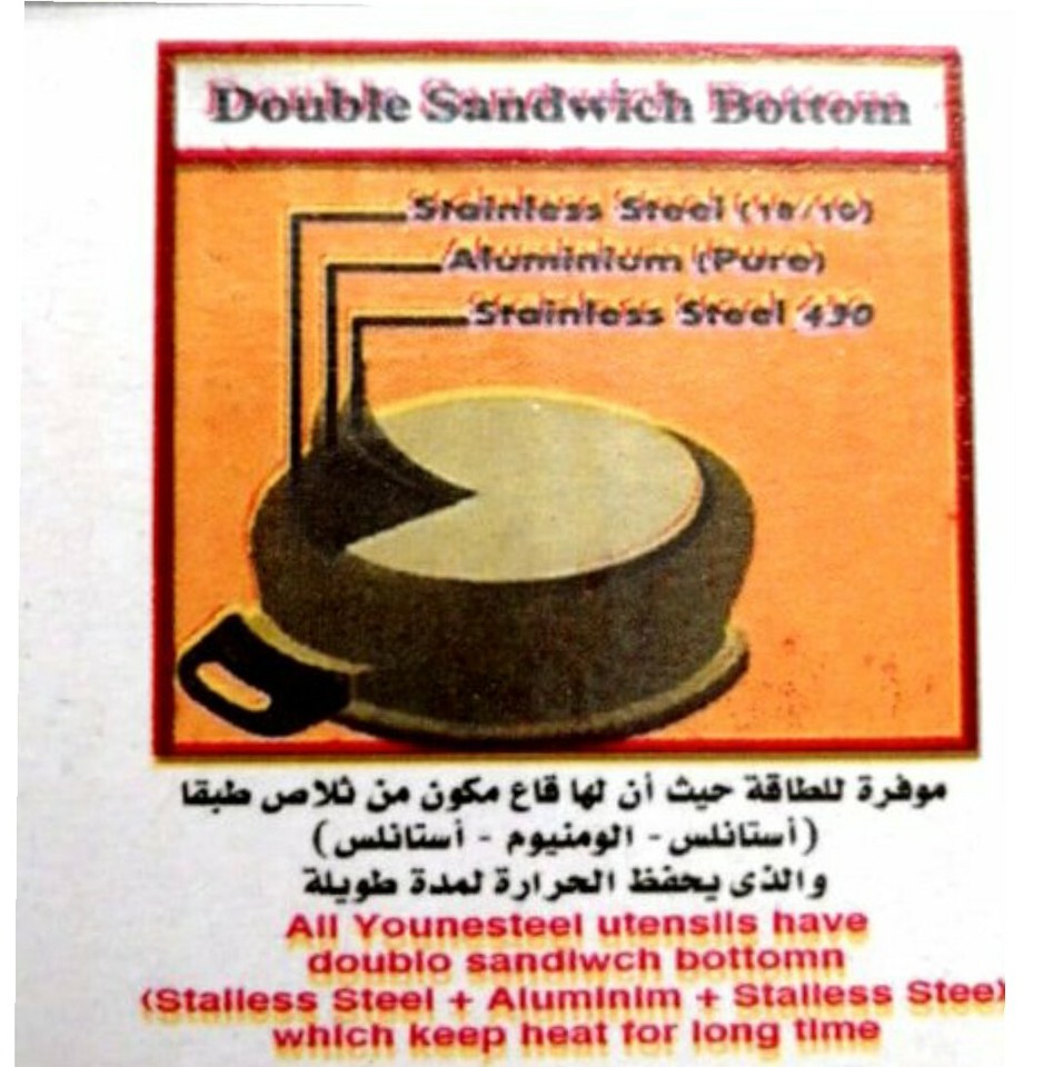 Beans Cooking Pot Stainless Steel Cookware Egyptian Damasa Double ...