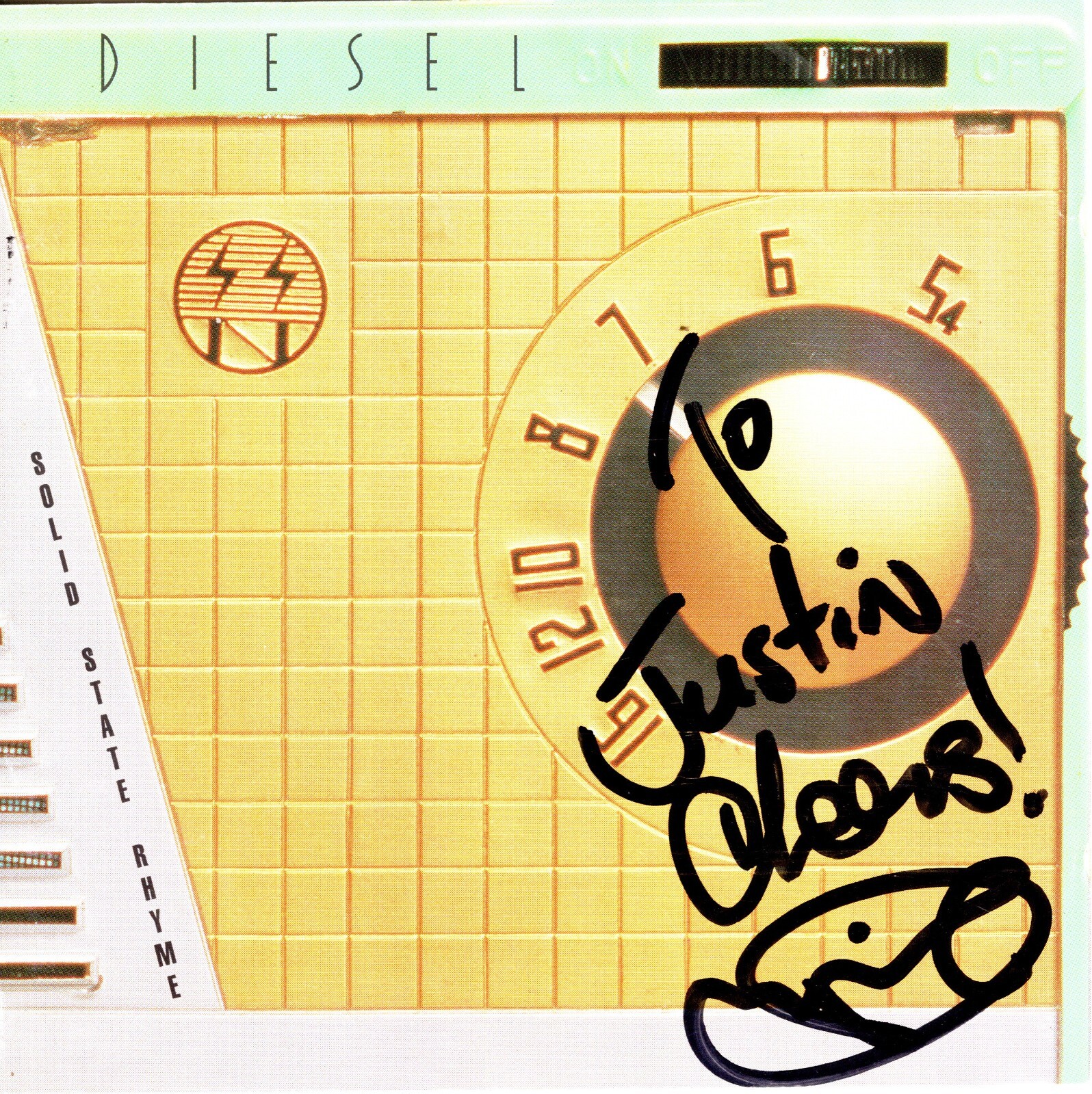 Diesel - Solid State Rhyme Limited Numbered Gold CD - SIGNED .. To ...