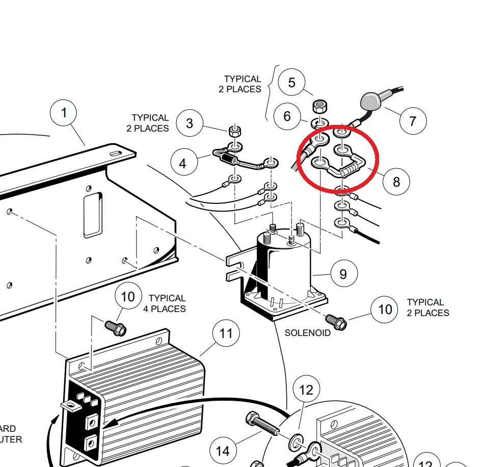 Resistor Assembly For Club Car, Columbia, E-Z-GO Cart 70592-87, 21764G1 ...