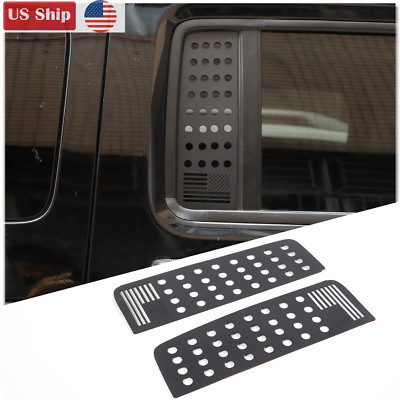Black Alloy Rear Window Triangular Glass Cover For Hummer H3 2005-2009 ...