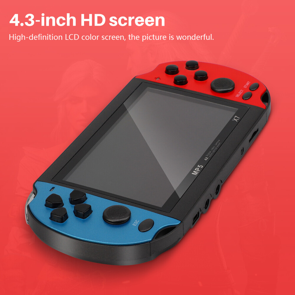 X7 8GB Handheld Spielkonsole 1000 Spiele MP4 4.3" Video Game Consoles ...