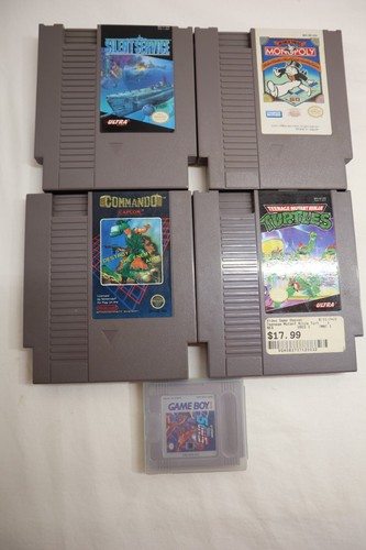 (4) NINTENDO ENTERTAINMENT SYSTEM GAMES & (1) NINTENDO GAME BOY GAME ...
