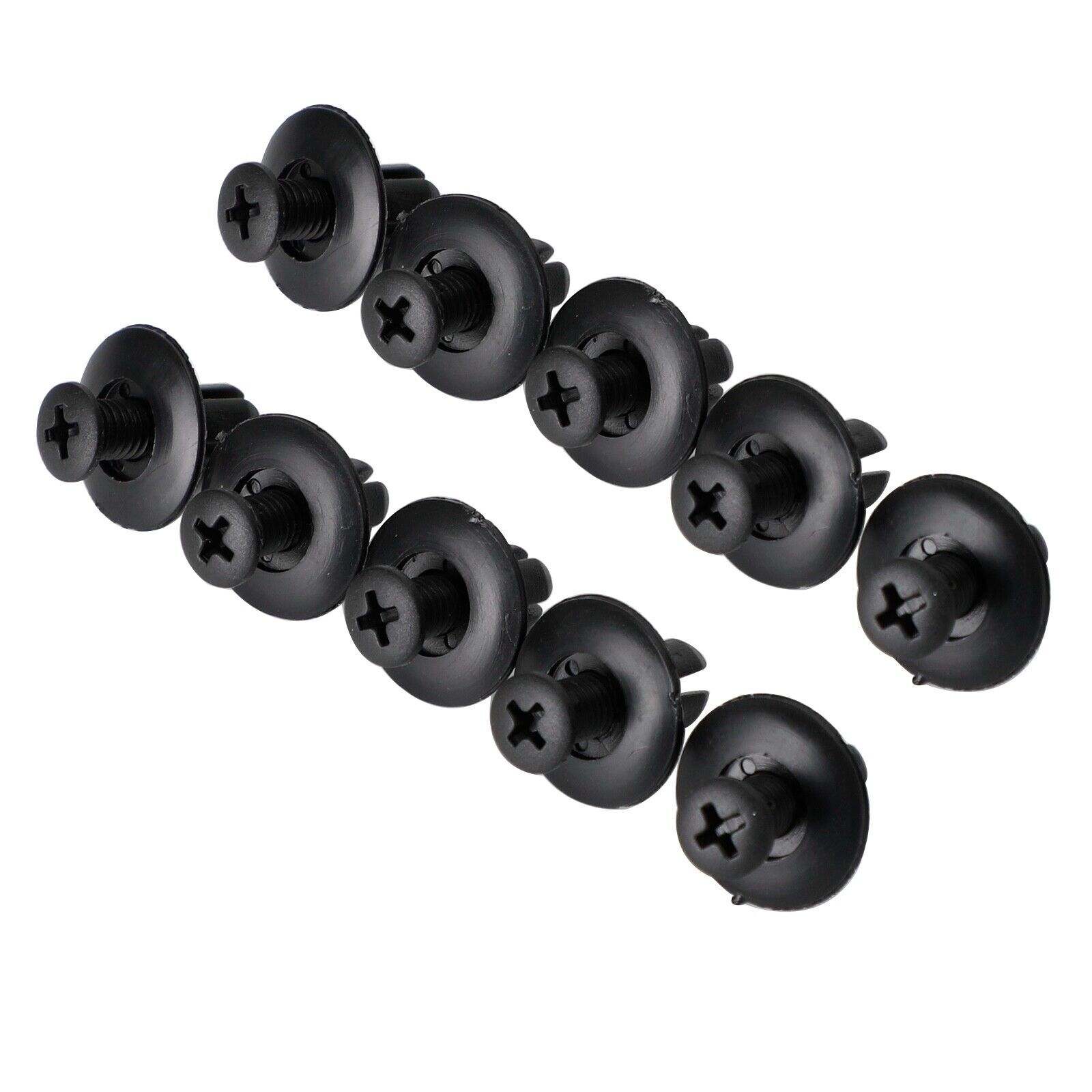 10pcs Fairing Panel Bolt Clip 8mm Plastic Screw Rivets Clips Black For ...