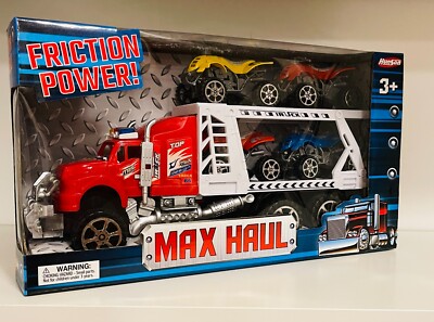 Hunson Trading Truck with 4 Small Racing car Friction power Max Haul ...