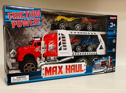 Hunson Trading Truck with 4 Small Racing car Friction power Max Haul ...