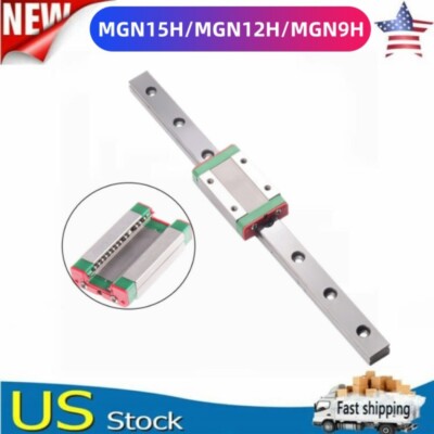 1/2/4PCS MGN12H MGN9H Miniature Linear Slide Rail Guide 150-1500mm ...
