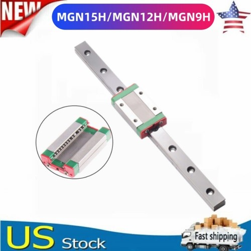1/2/4PCS MGN12H MGN9H Miniature Linear Slide Rail Guide 150-1500mm ...