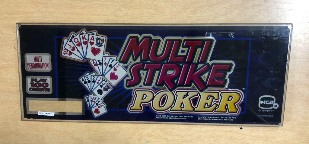 IGT slot machine chop top glass "Multi Strike Poker" | eBay