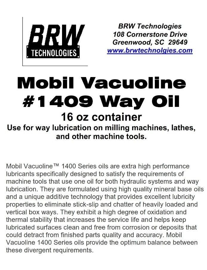 Mobil Vacuoline Vacoline1409 way lube oil for manual machine tools ...