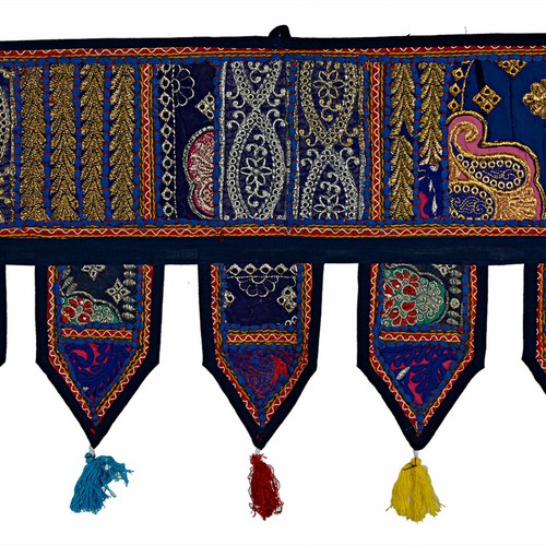 Indian Multicolor Vintage Patchwork Embroidery Toran Door Valance Wall ...