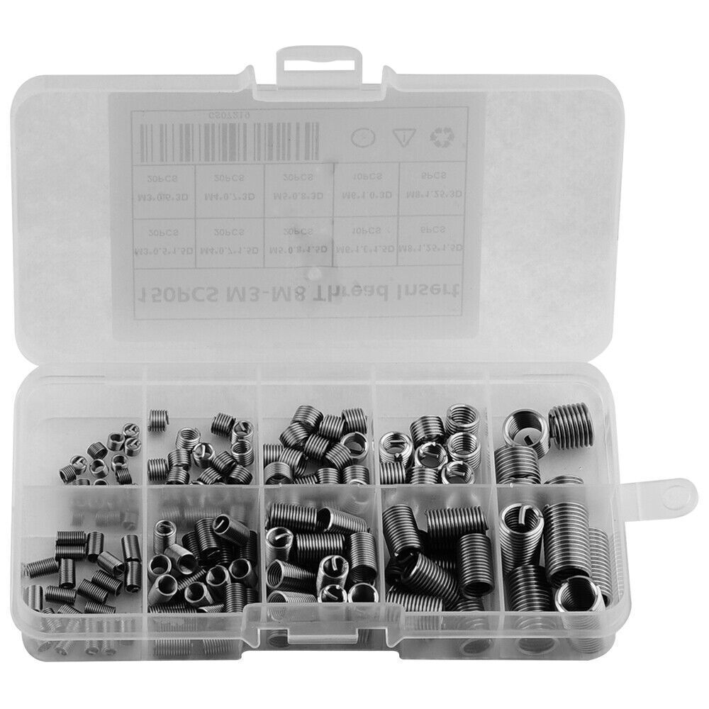 150Pcs Helicoil Stainless Steel Thread Repair M3 M4 M5 M6 M8 Insert Kit ...