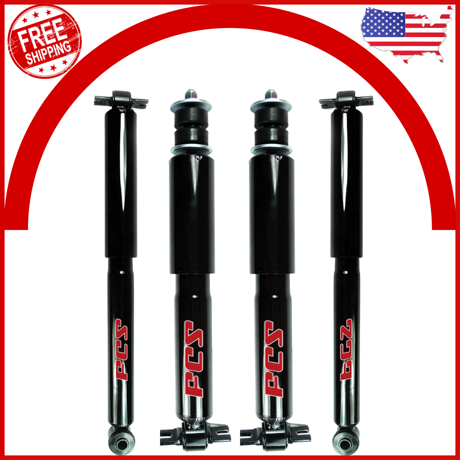 Front & Rear Shocks Absorbers 4PC For Chevrolet Express 1500 GMC Savana ...