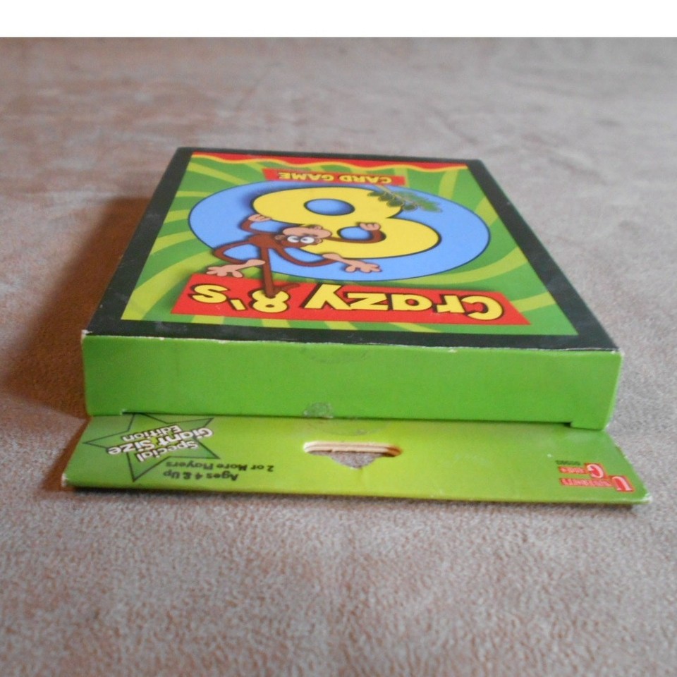 Crazy 8's Giant Size Card Game University Games 01593 Sealed New 2012 ...