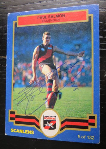 Paul Salmon Football Cards - 1986, 1987, 1989, 1991, 1993 - Hand Signed ...