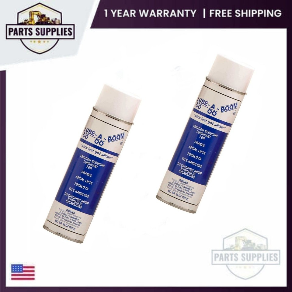 010105 Set of 2 Universal Lube-A-Boom 15oz Aerosol Spray Slide ...