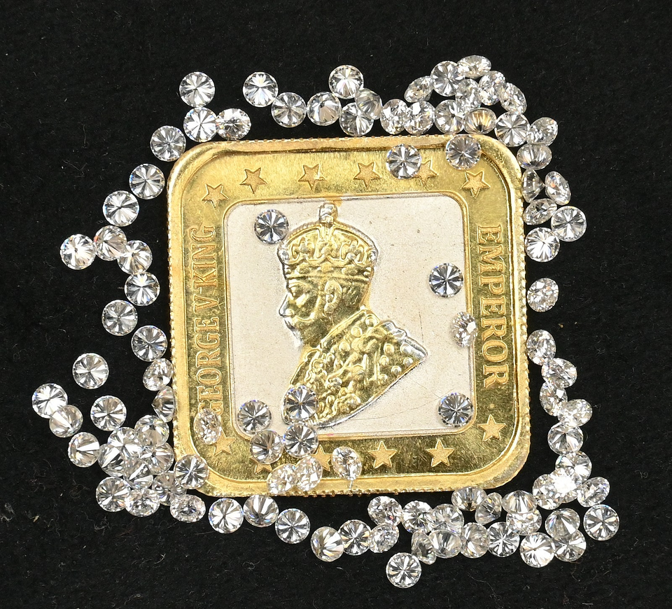 "George V King" Emperor Silver Coin 10 Grams 999 Purity Gold Polished ...