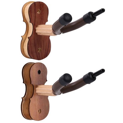 Wood Base Wooden Musical Instruments Hook Wall Mount Violin Holder FR ...
