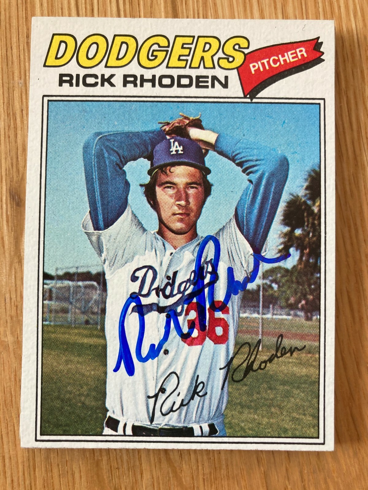 Los Angeles Dodgers Rick Rhoden signed 1977 Topps card | eBay