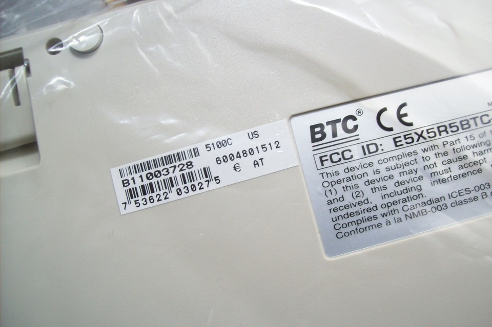 New In Box BTC 5100C DIN 5 Pin Mini Compact Keyboard AT Din 5 Connector ...