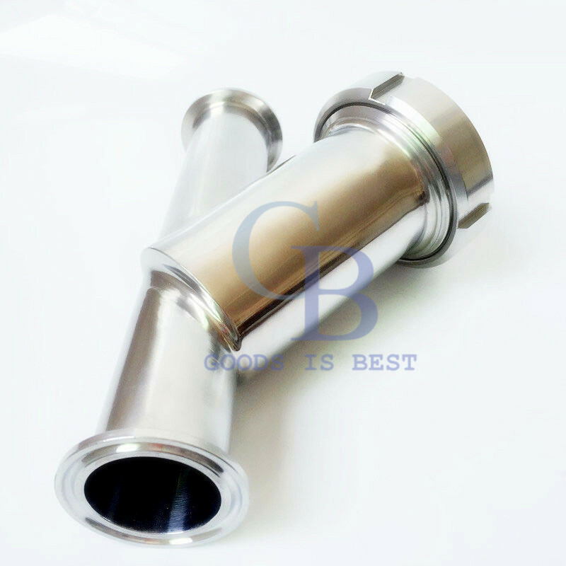 4" Sanitary Pipe Filter SS304 Inline Y Strainer Filter 100Mesh Clamp OD ...