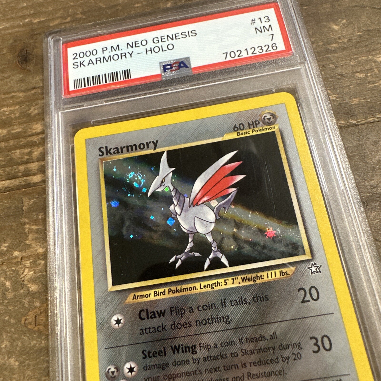 2000 Pokemon Neo Genesis #13 Skarmory-Holo PSA 7 NM 13/111 SWIRL! | eBay