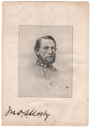 John S. Mosby - RARE Photograph Signed - The Gray Ghost Confederate - w ...