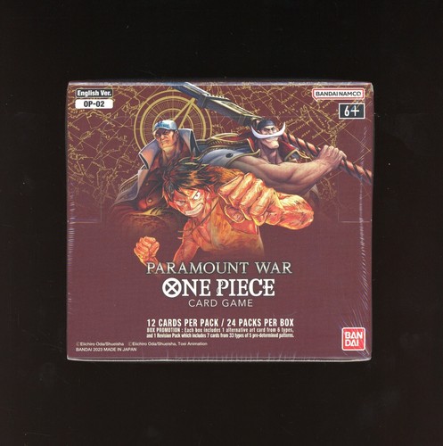 One Piece PARAMOUNT WAR OP 02 Booster Box Factory Sealed 24 Packs ...