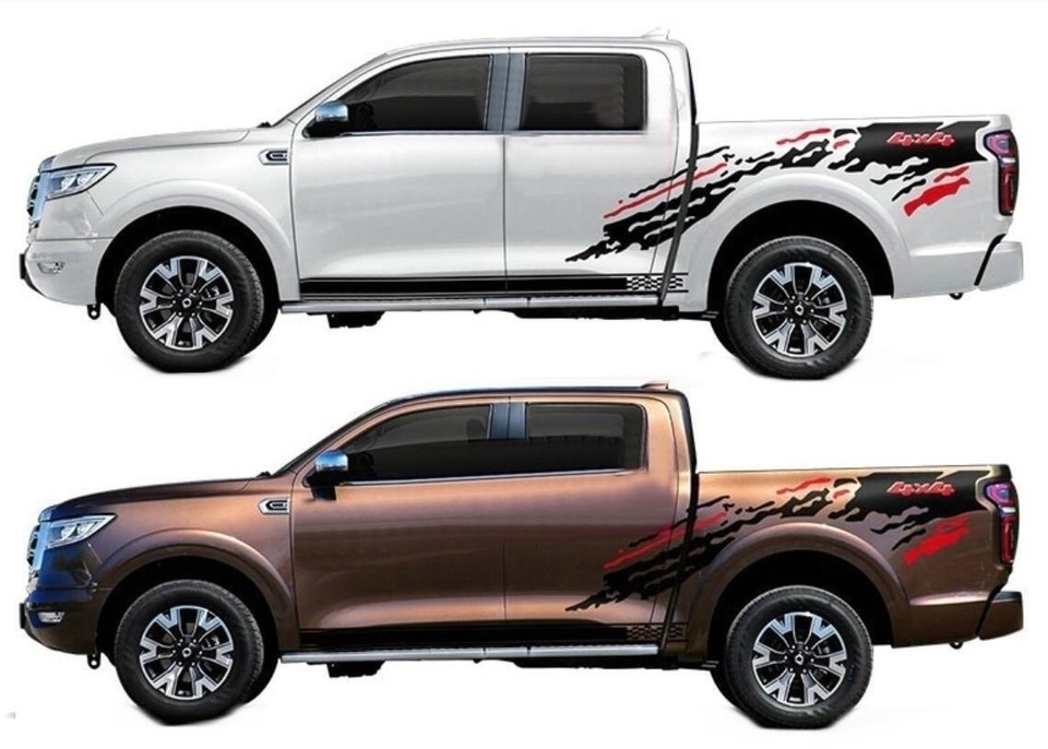 Graphics Mud Splash Car Sticker For Isuzu D-max Pickup Trunk Side ...