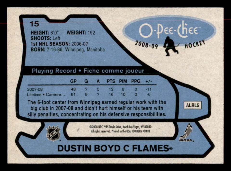 2008-09 O-Pee-Chee 1979-80 Retro #15 Dustin Boyd Calgary Flames | eBay