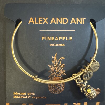 Alex and Ani "PINEAPPLE III" Rafaelian Gold Bangle Bracelet ~ NWT ...