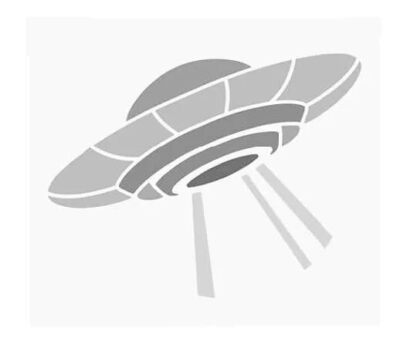 Clear Plastic Stencil for DIY Art Projects - Alien UFO Spaceship Design ...