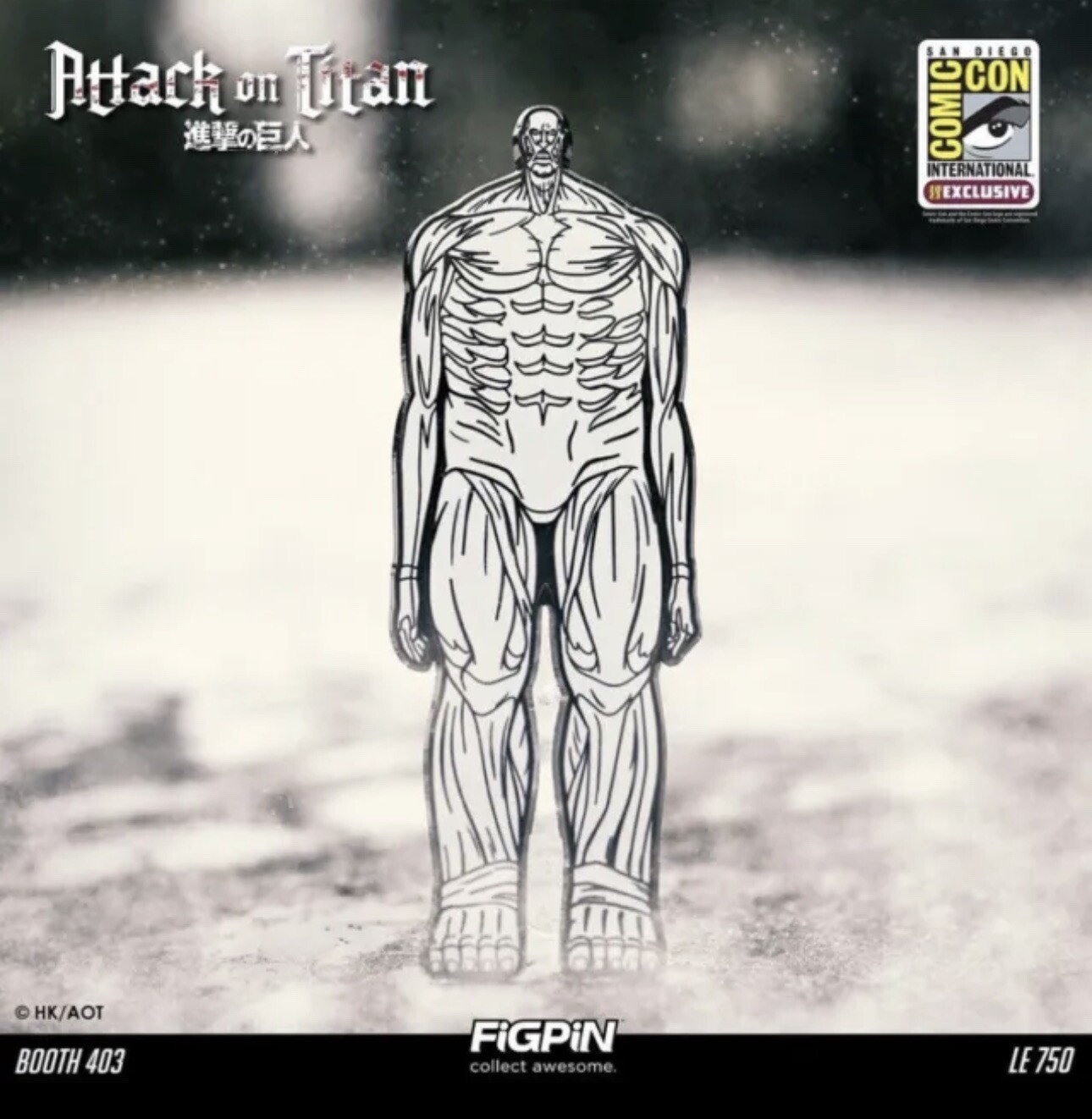 SDCC 2023 AOT Attack On Titan Colossal Titan FiGPiN Con Exclusive LE750 ...