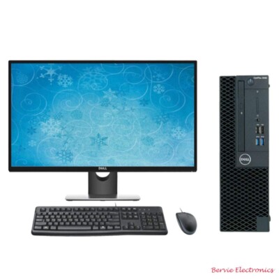 Dell Desktop PC Computer Intel i3 7th Gen. 8GB 250GB HDD 19" LCD WIFI ...