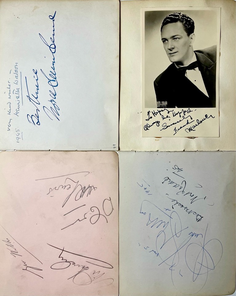 Autograph Collection Music Hall Entertainers British Actors ALBUM PAGES ...