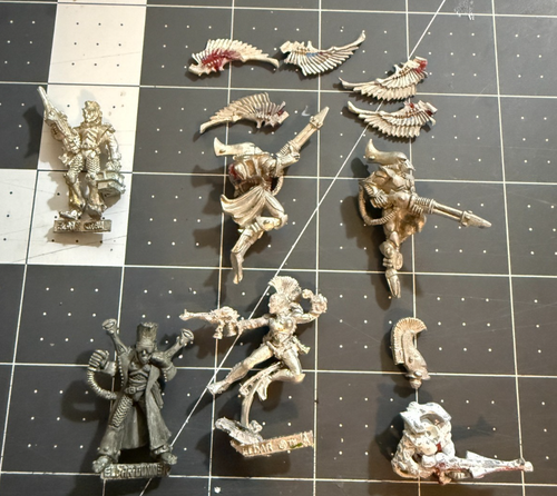 Warhammer 40k Eldar Aeldari Swooping Hawk & Harlequin's Kiss METAL ARMY ...