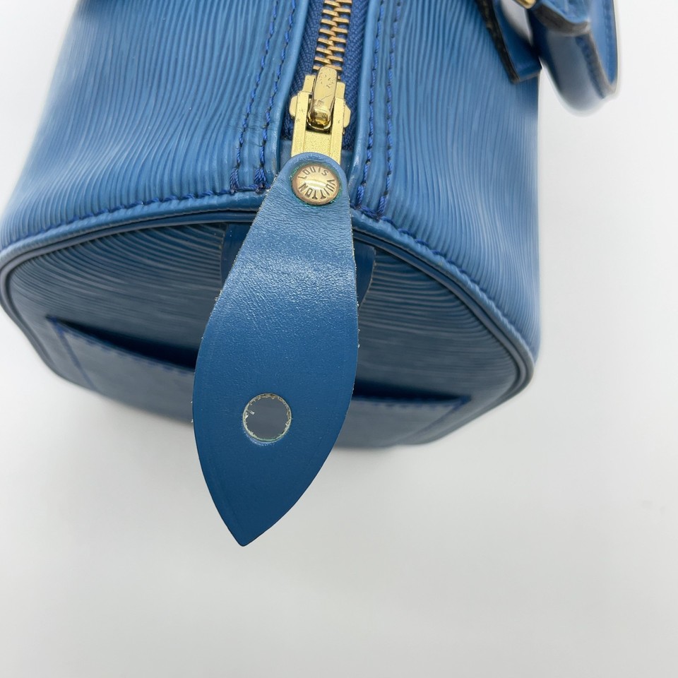 Auth Louis Vuitton Epi Speedy 30 Toledo Blue M43005 Mini Boston WDbag ...