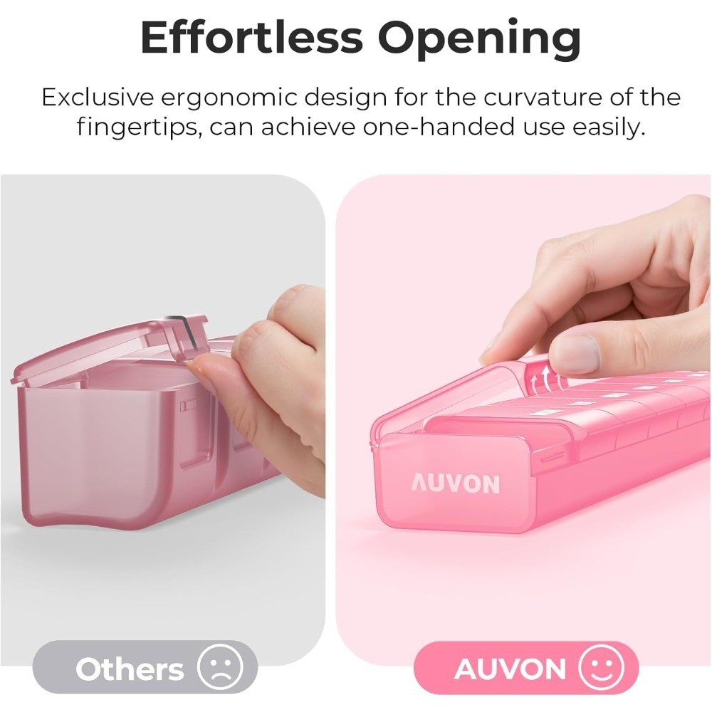 Weekly Pill Organizer 7 Day Pill Box with Easy Open Lids Arthritis ...