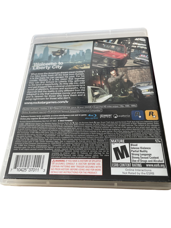 Grand Theft Auto IV PlayStation 3 PS3. Complete CIB 710425370113| eBay