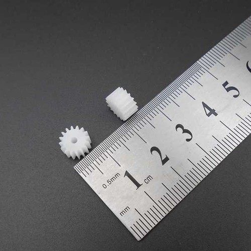 500Pcs 0.5M 16T Plastic Spur Spindle Gear 16 Teeth Bore Aperture 2MM 1 ...