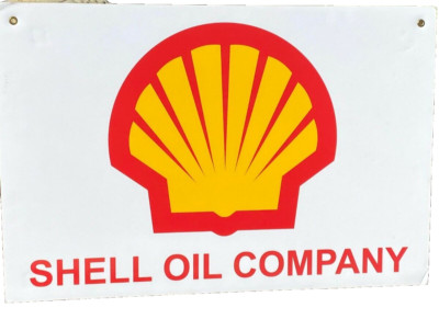 Shell Oil Company Foamboard Sign Gas Oil Advertising Garage Shop Rare ...