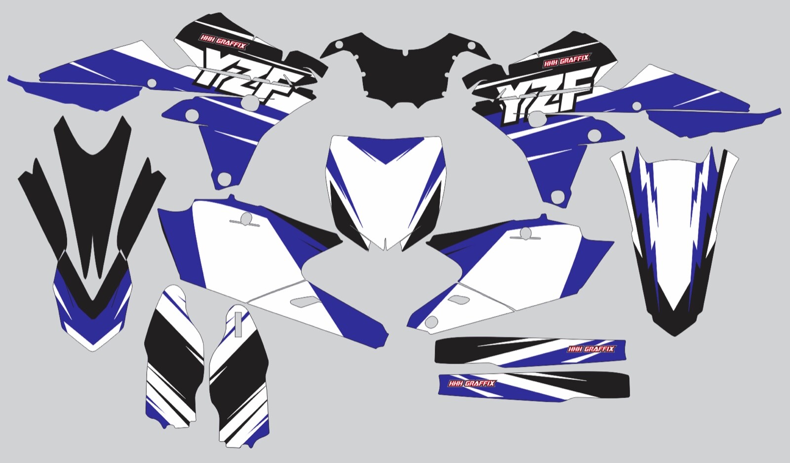 Graphic Kit for 2014-2017 YZ450f YZ 450f YZF 450 shrouds fender plastic ...