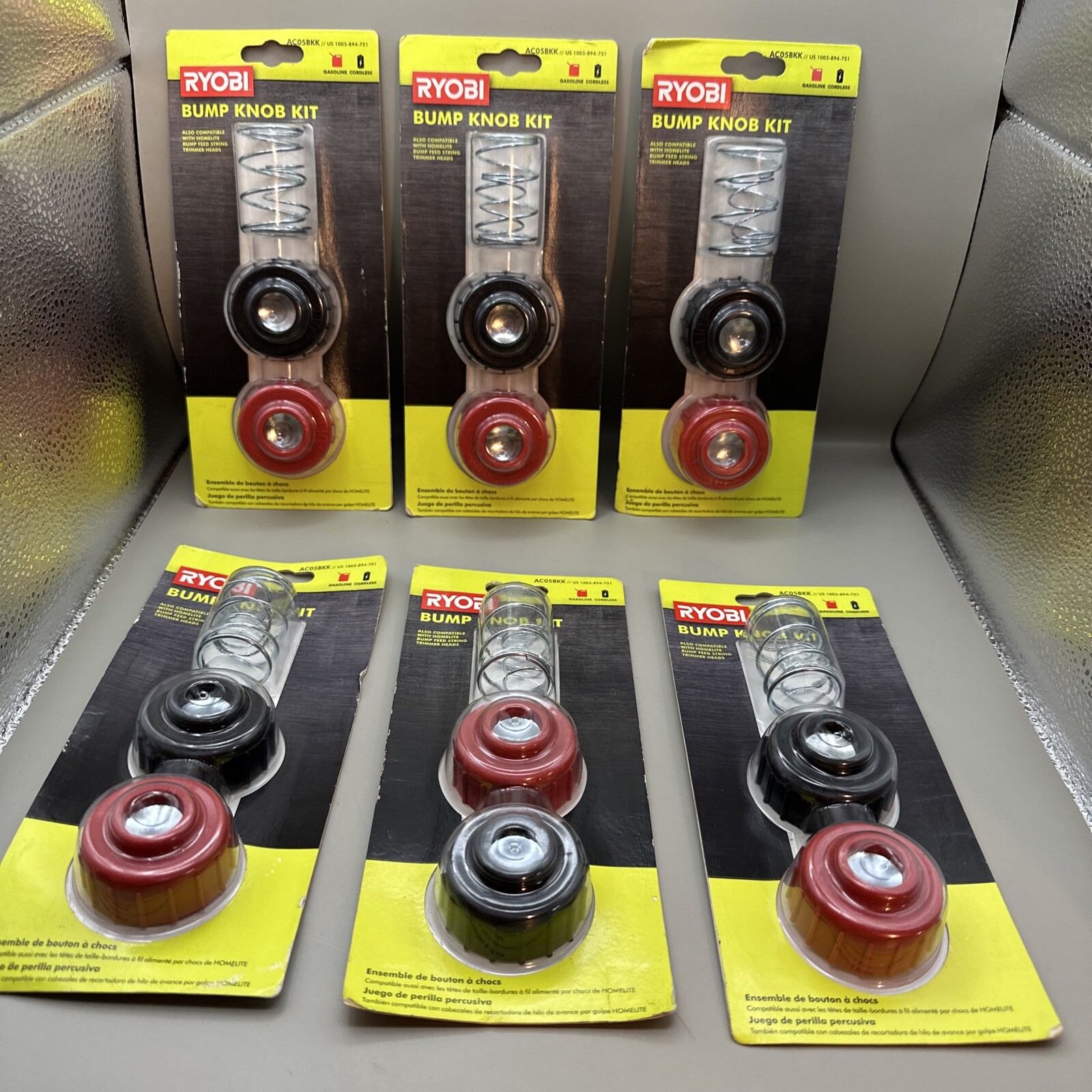 (LOT of 6 units) Ryobi AC05BKK Bump Knob Kit- Replacement for String ...